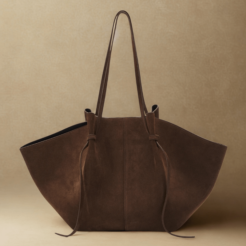 Leather Suede Tote Bag | Amara – Straw and Leather