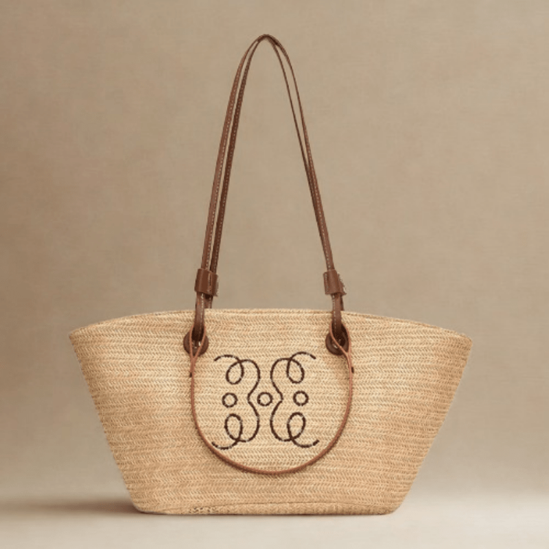 French Straw Basket Bag – Straw and Leather