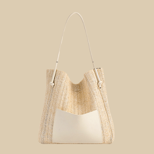 White Straw Bags – Straw and Leather